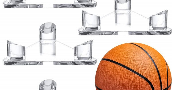 Clear Acrylic Ball Stand Display for Footballs Basketballs Volleyballs ...
